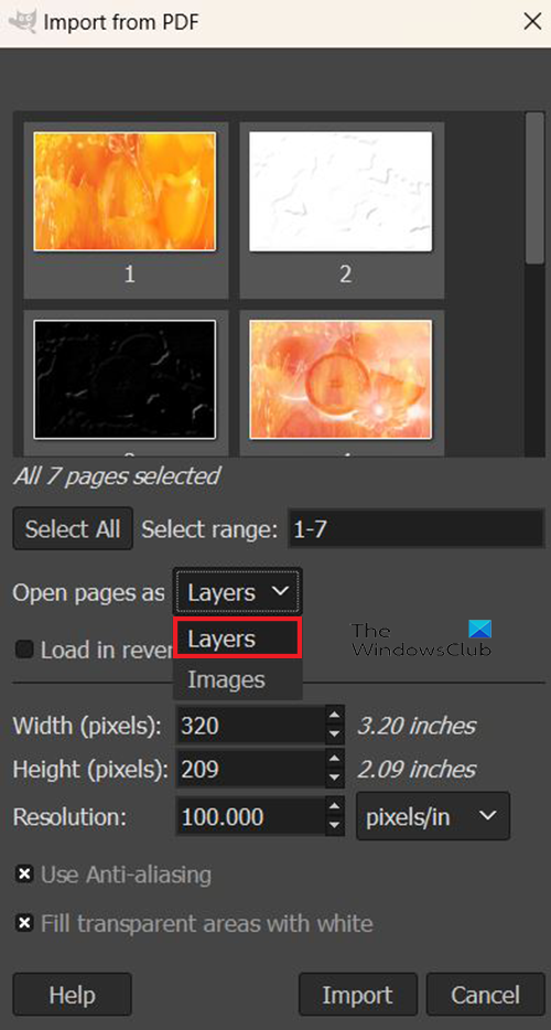How to export a PDF from GIMP