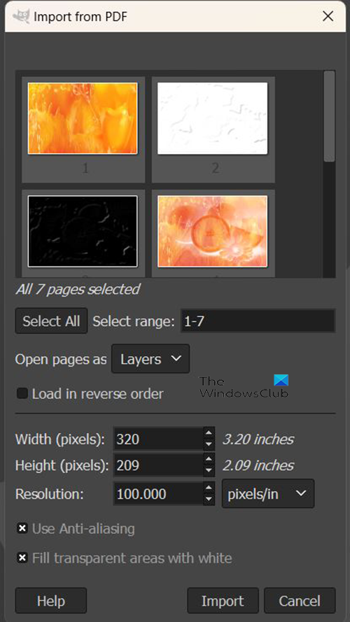 How to export a PDF from GIMP