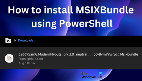 How to install MSIXBundle using PowerShell