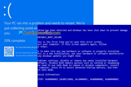 How to fix Blue Screen in Windows 11 or Windows 10
