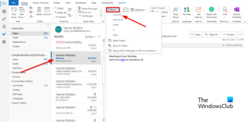 How to turn Email into Appointment in Outlook