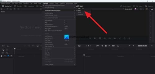 DaVinci Resolve high CPU usage on Windows 11/10