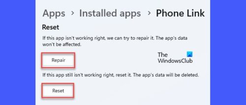 Fix Phone Link unable to connect