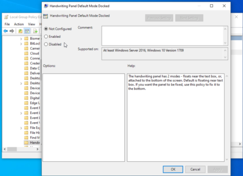 Turn On or Off Fingertip Writing in Handwriting Panel in Windows 11