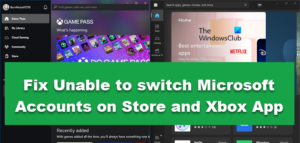 Fix Unable to switch Microsoft Accounts on Store and Xbox App