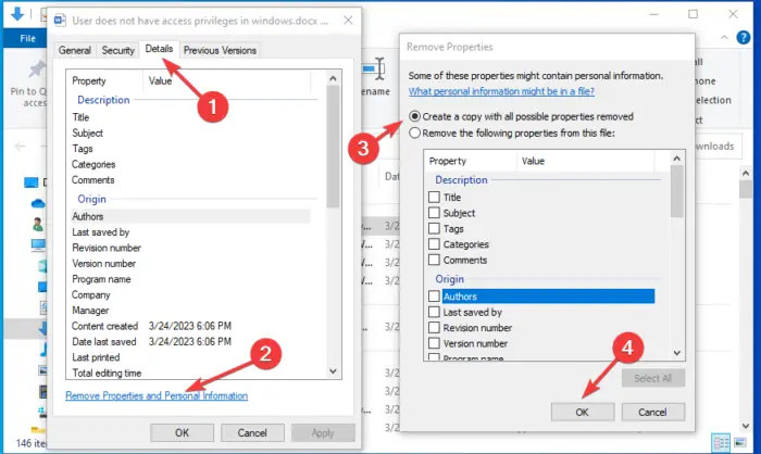 Word User does not have access privileges in Windows 11/10 Word User does not have access privileges in Windows 11/10