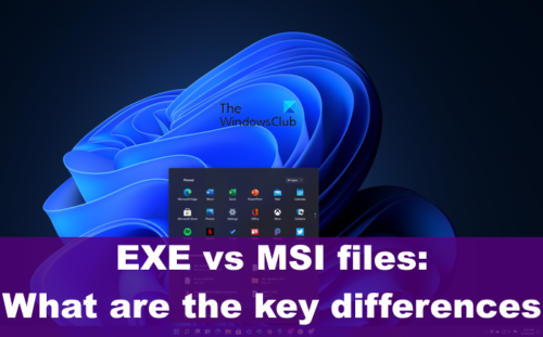 Difference between an EXE file and an MSI file