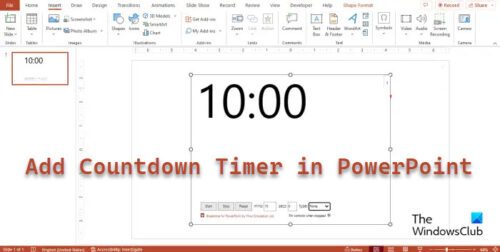 How to add Countdown Timer in PowerPoint presentation