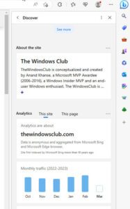 The content is blocked error when using Bing button on Edge