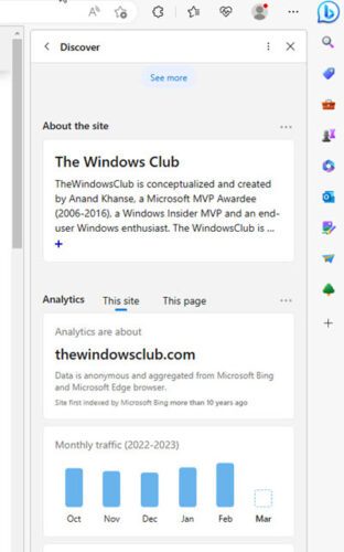 The content is blocked error when using Bing button on Edge