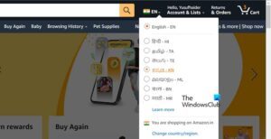 How to change Amazon Language on Web and Mobile