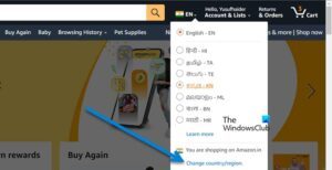 How to change Amazon Language on Web and Mobile