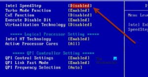 The speed of processor in group is being limited by system firmware