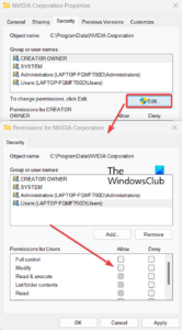 NVIDIA Control Panel not saving settings in Windows 11/10
