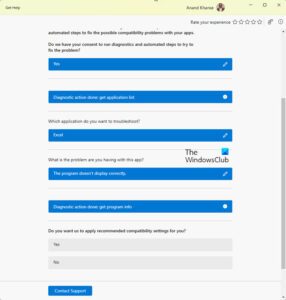 How to use Program Compatibility Troubleshooter in Get Help app