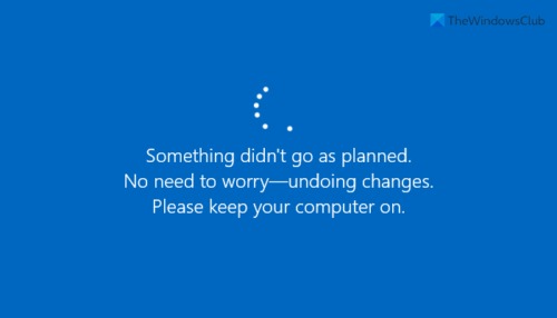 Something didn’t go as planned, No need to worry, Undoing changes