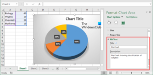 How to add Alt Text in Excel