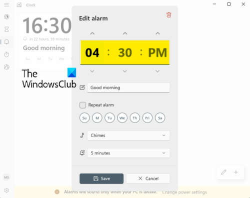 How to Set an Alarm on a Windows 11/10 PC