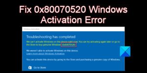 Fix 0x80070520 Windows Activation Error