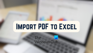 How to import a PDF in Excel?