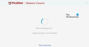 McAfee Malware Cleaner will remove virus on Windows PC