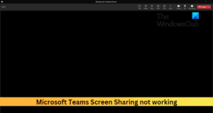 Microsoft Teams Screen Sharing not working