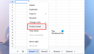 How to hide and protect Tabs in Google Sheets