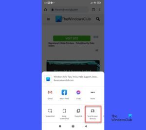 How to send Links from Android phone to PC