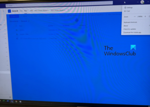 Teams screen turns blue or gray while accessing files