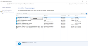 How to uninstall Dell Backup and Recovery on Windows 11/10