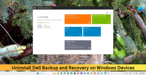How to uninstall Dell Backup and Recovery on Windows 11/10