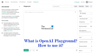 What is OpenAI Playground and how to use it?