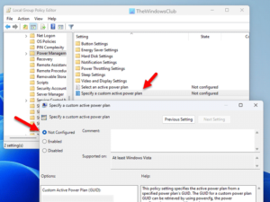 Can't change or create a new Power Plan in Windows 11