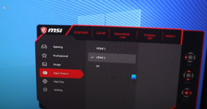 MSI monitor not turning on or displaying anything