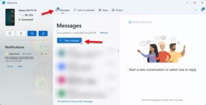 How to send Text Message or SMS using Phone Link
