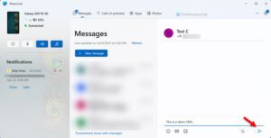 How to send Text Message or SMS using Phone Link