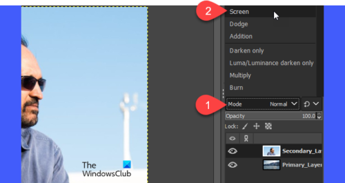 How to blend two Images in GIMP