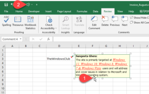 Change default Color, Shape, Font of Comment Box in Excel