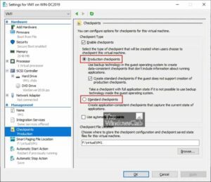 Virtual machine could not initiate a checkpoint, Error 0x800423F4