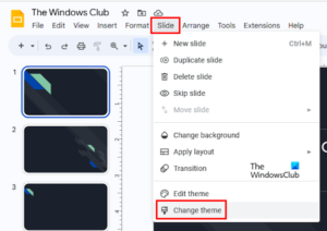 How to change Theme and Theme Color in Google Slides