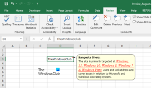 Change default Color, Shape, Font of Comment Box in Excel