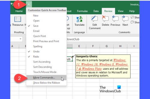 Change default Color, Shape, Font of Comment Box in Excel