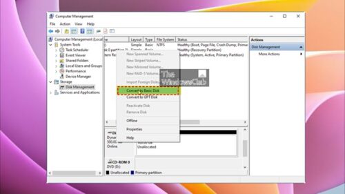 Windows cannot be installed on Dynamic Disk [Fix]