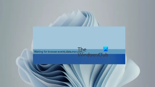 Edge Waiting for browser.events.data.msn.com