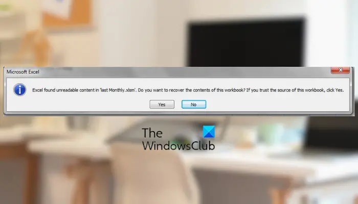 Fix Excel found unreadable content error Fix Excel found unreadable content error