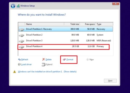 Windows must be installed to a partition formatted as NTFS [Fix]