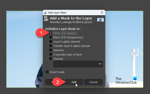 How to blend two Images in GIMP