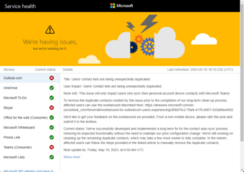 We didn't receive a response error while signing into Office 365
