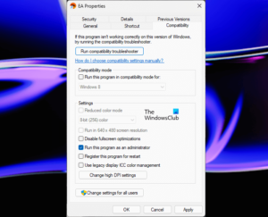 EA Something went wrong and the service failed to start