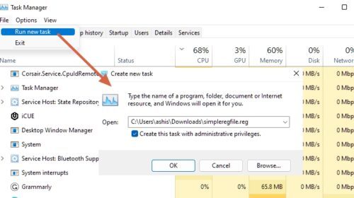 How to run Registry (.REG) file as administrator?